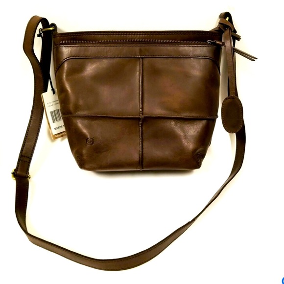 Born | Bags | Born Chocolate Brown Leather Antique Brass Tone Crossbody ...